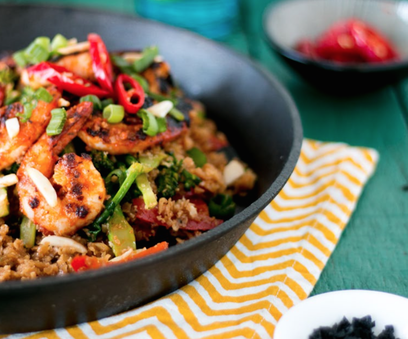 Chili Prawns With Cauliflower Fried Rice | FOOD MATTERS®