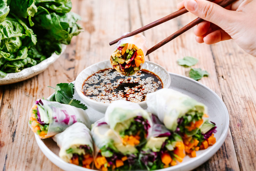 Rice Paper Rolls with Tamari Dipping Sauce | FOOD MATTERS®