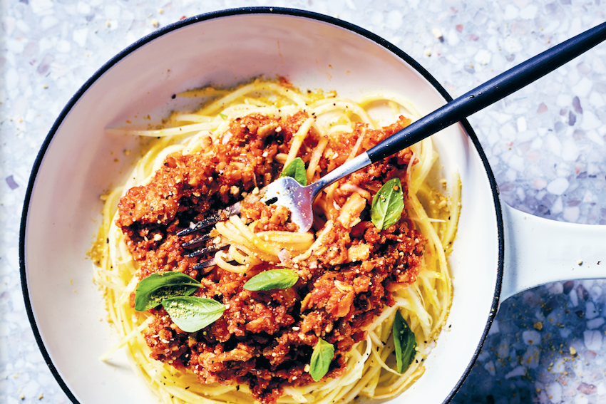 Parsnip Spaghetti with Sunflower Bolognese | FOOD MATTERS®
